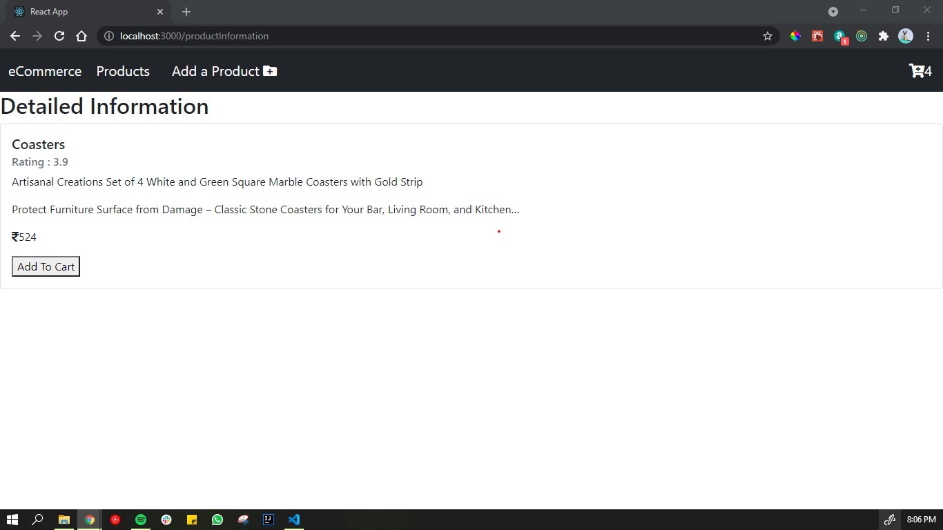 Ecommerce React App Using Redux Ecommerce App